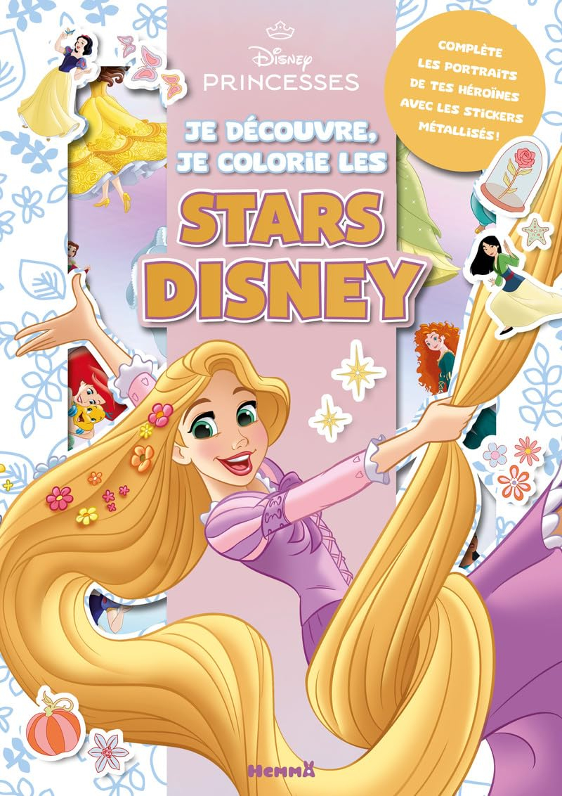 Disney princesses : je découvre, je colorie les stars disney : complète ...