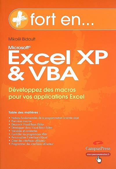 Excel xp et vba de Mikaël Bidault | Recyclivre