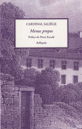 Menus propos de Jules-Géraud Saliège | Recyclivre