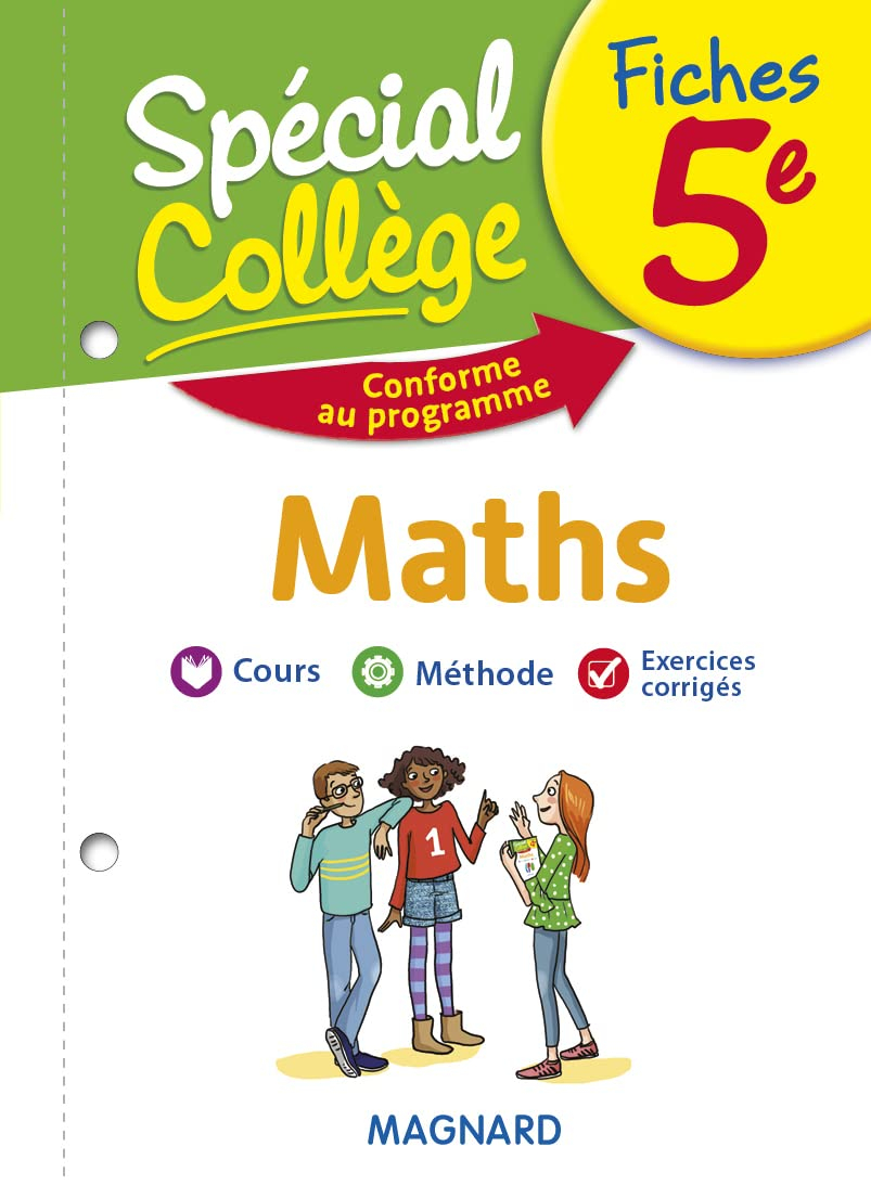 Fiches maths 5e : cours, méthode, exercices corrigés : conforme au programme de Bruno Bénitah ...