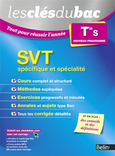 Svt terminale s, spécifique et spécialité : nouveau programme de Laurence Lossouarn, Marie ...
