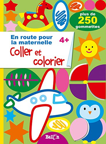 Coller et colorier, 4 + de Ballon | Recyclivre