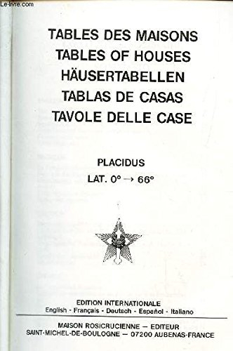Tables des maisons. tables of houses. häusertabellen. tablas de casas ...