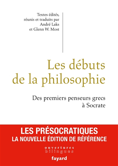 Les débuts de la philosophie : des premiers penseurs grecs à socrate de ...