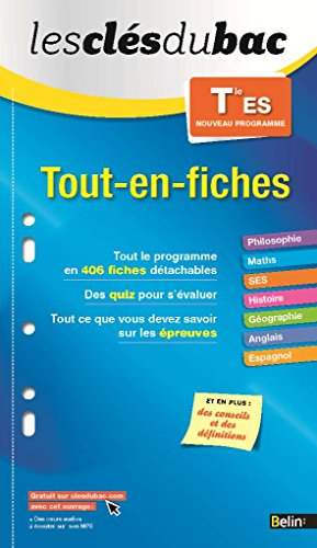 Tout-en-fiches, terminale es : nouveau programme de Collectif | Recyclivre