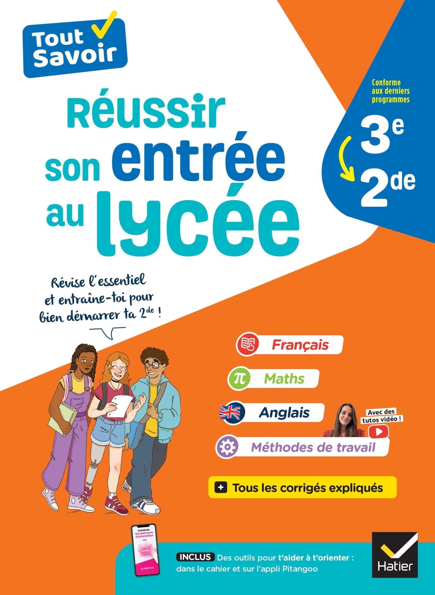 Réussir son entrée au lycée : 3e, 2de : conforme aux derniers programmes de Arénas, Adeline ...
