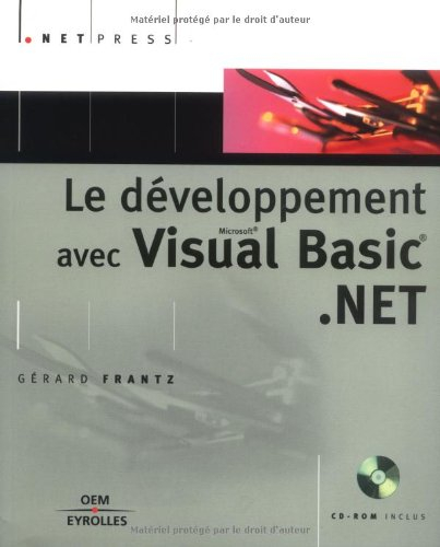 Le développement avec visual basic.net de Gérard Frantz | Recyclivre