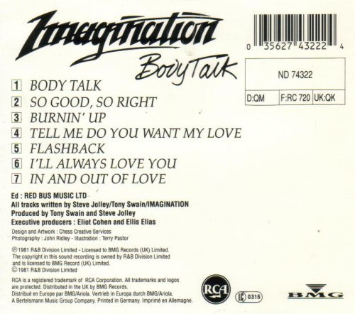 Body talk (1981) [import anglais] de Imagination | Recyclivre