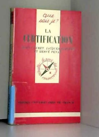 La certification de Alain Couret, Jacques Igalens | Recyclivre