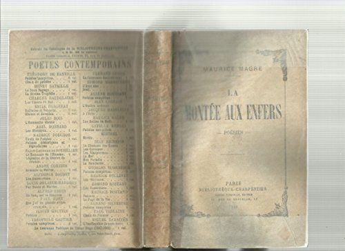 Maurice magre. la montée aux enfers, poésies de Magre, Maurice | Recyclivre