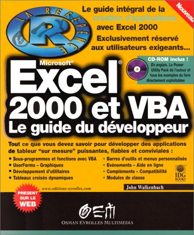 Excel 2000 - programmer avec vba de Walkenbach | Recyclivre